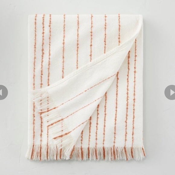 Hearth & Hand | Bedding | Textured Stitch Stripe Summer Throw With ...